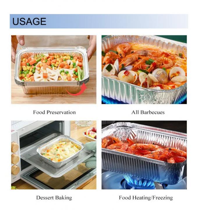 Eco-Friendly Aluminum Foil Food Containers for Takeaway & Catering